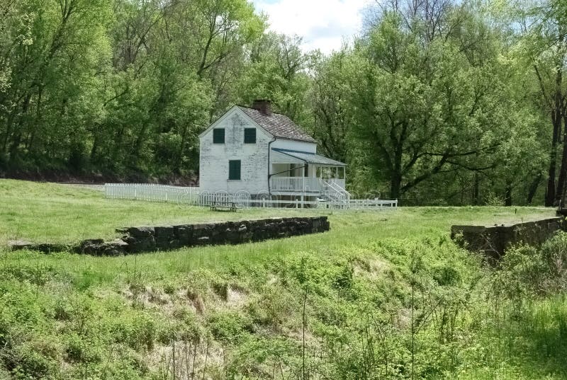 The Lockhouse at Lock 29, Landers Lock, on the C and O Canal NHP Stock ...