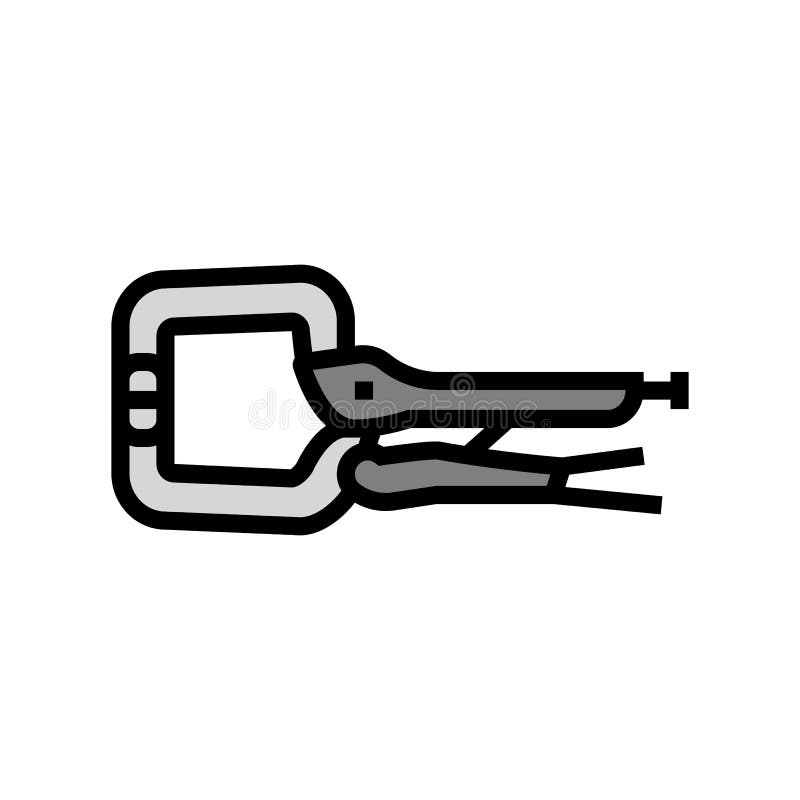 Locking Clamp Color Icon Vector Illustration Stock Illustration ... Locking Clamp Color Icon Vector Illustration Stock Illustration ...