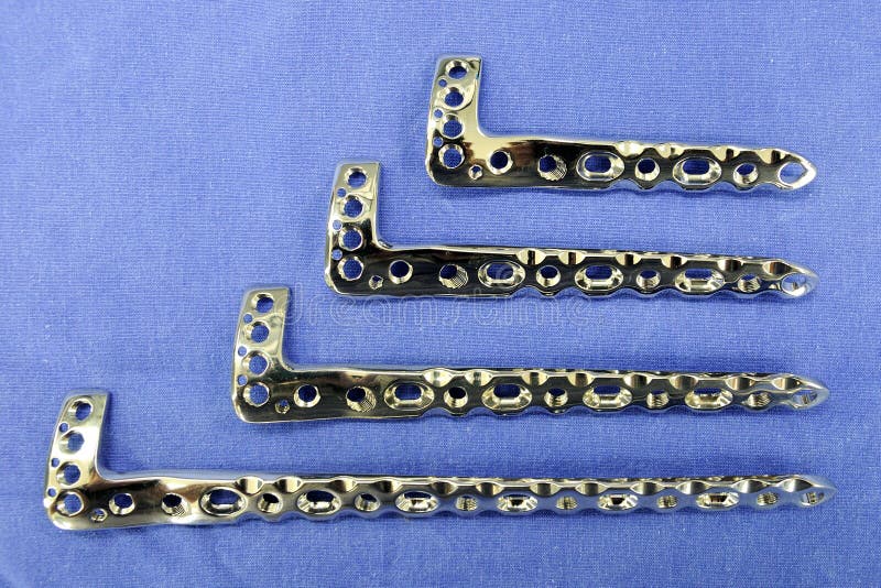 Locking Compression Plate System, Various Sizes. Stock Photo - Image of ...