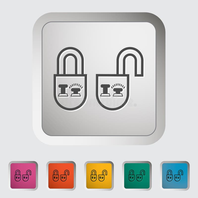 Locking Doors Line Icon, Concept Sign, Outline Vector Illustration ...