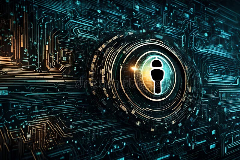 Locking Down Data Security: Abstract Tech Punk Cyberpunk Futuristic ...