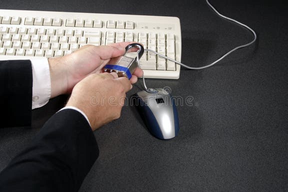 Locking down the keyboard stock photo. Image of business - 1603494