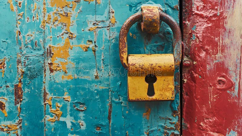 Locking Mechanism Rustic Door Photograph Urban Setting Close-up ...
