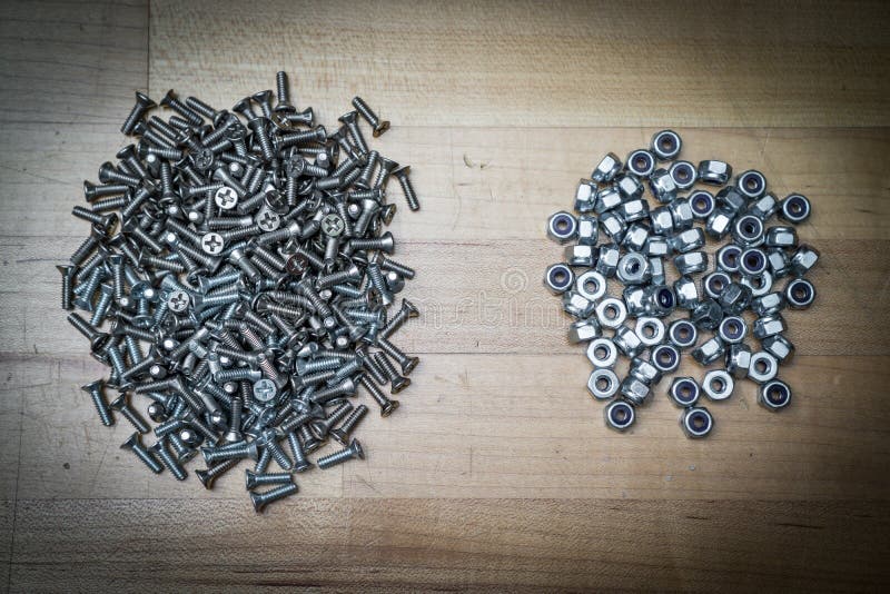 Locking nuts and screws stock image. Image of screws - 66514353