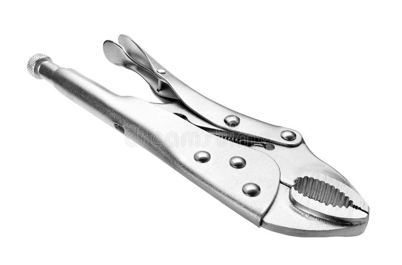 Locking Plier, Lock Wrench Isolated Stock Image - Image of adjustable ...