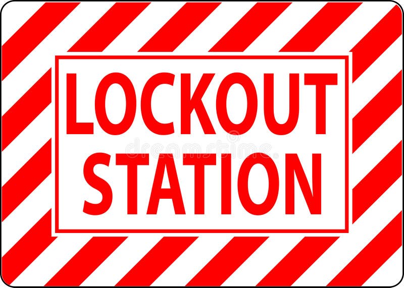 Lockout Station Sign, Lockout Station Stock Vector - Illustration of ...