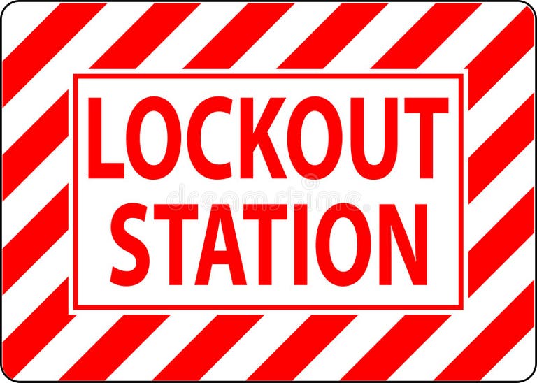 Lockout Station Sign, Lockout Station Stock Vector - Illustration of ...