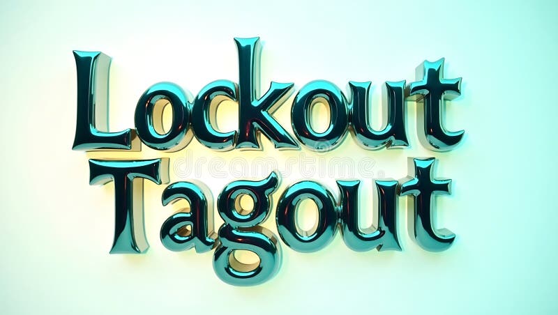 Lockout Tagout Sign Displayed on a Wall in a Workplace Setting with ...