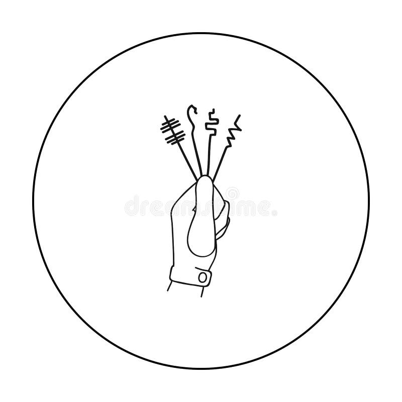Lockpicks Icon in Outline Style Isolated on White. Crime Symbol. Stock ...