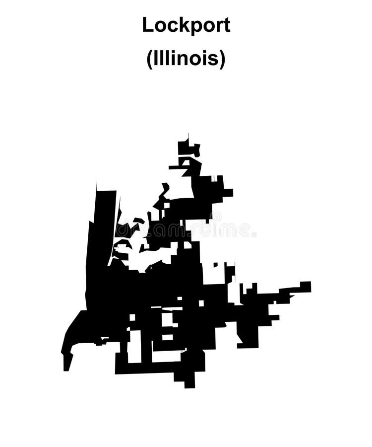 Lockport outline map stock vector. Illustration of isolated - 357276906