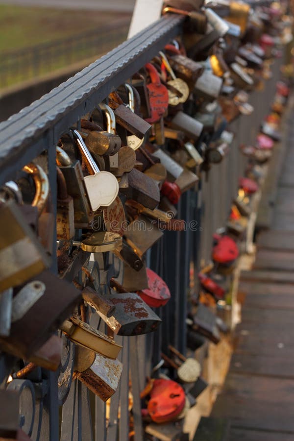 Locks on the bridge stock photo. Image of reliable, bridge - 63923450