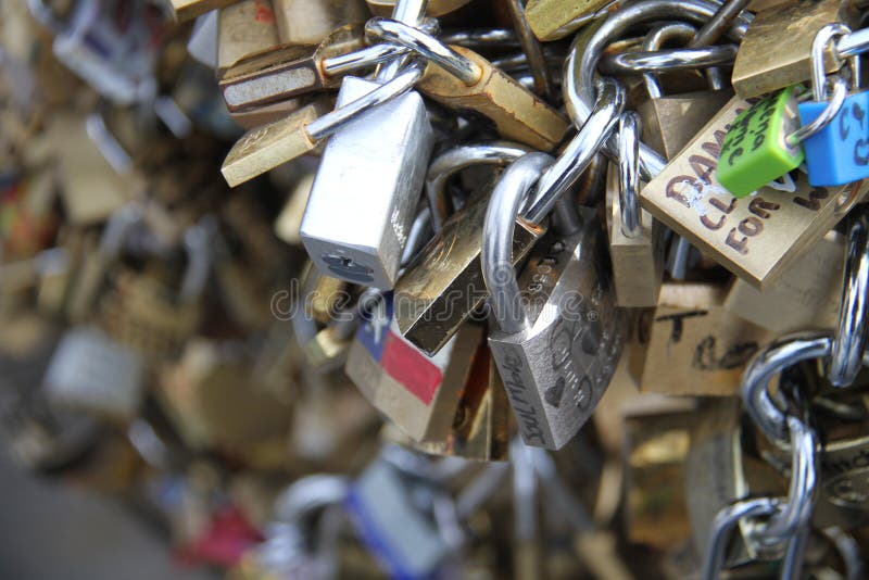 Locks stock image. Image of paris, lots, bridge, lovers - 40739007