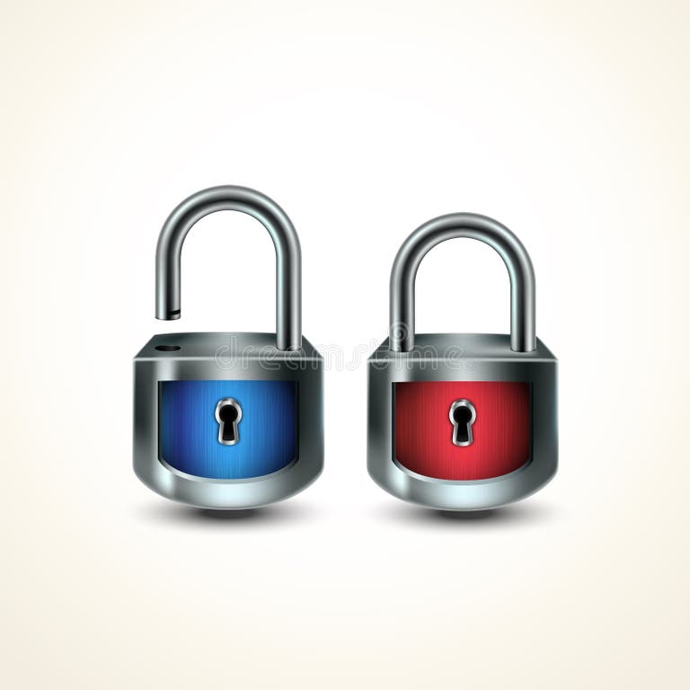 Locks closed unclosed stock vector. Illustration of heavy - 38324017