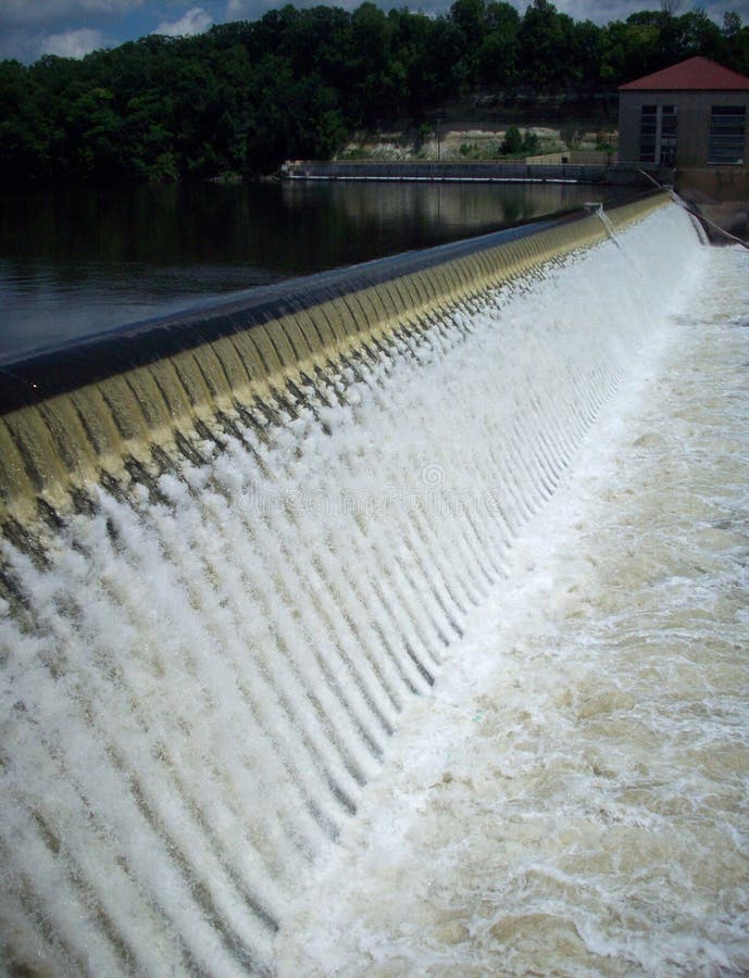 Locks and Dam No. 1 stock photo. Image of center, cloudy - 56817876