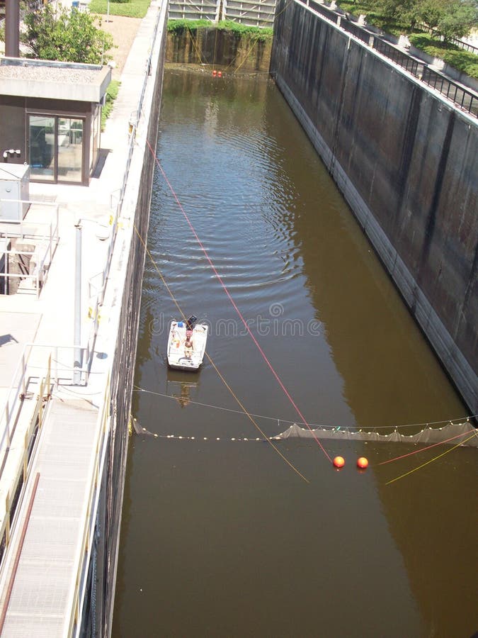 Locks and Dam No. 1 stock image. Image of life, brown - 56818305