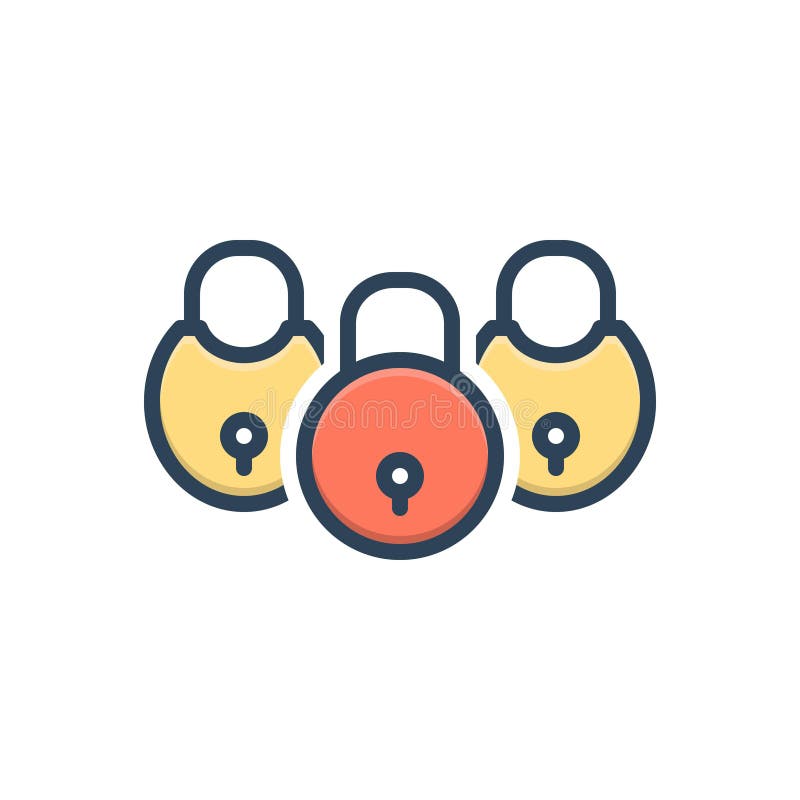 Color Illustration Icon for Locks, Lockage and Lock on Stock ...