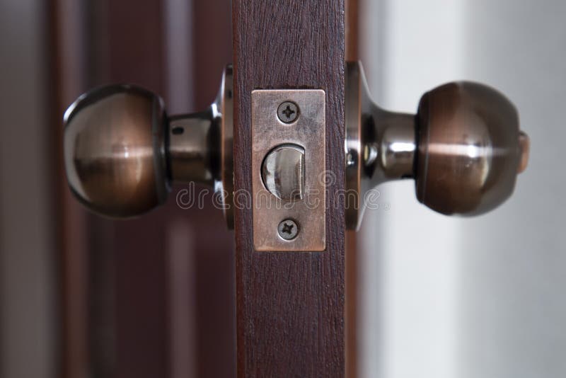 Locks for Interior Doors. Installation of Doors and Locks Stock Photo ...