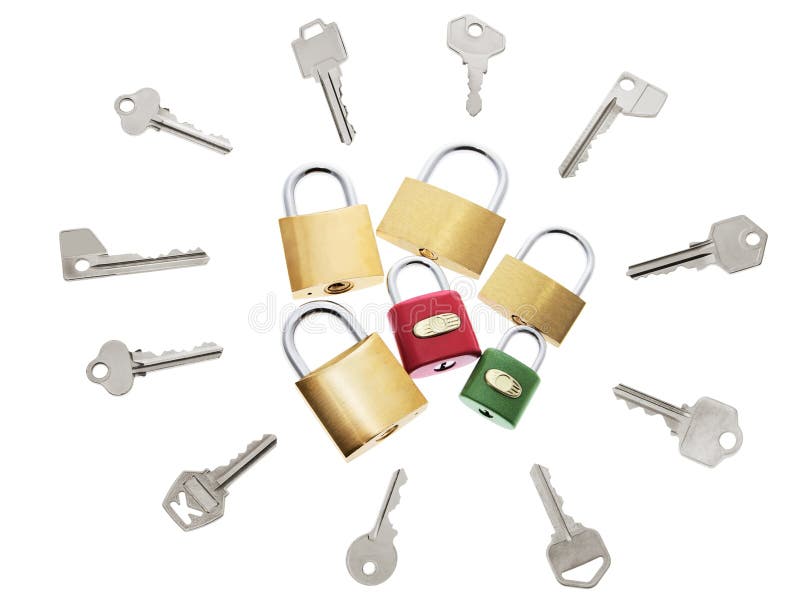 Locks and Keys stock image. Image of locks, still, white - 9444431