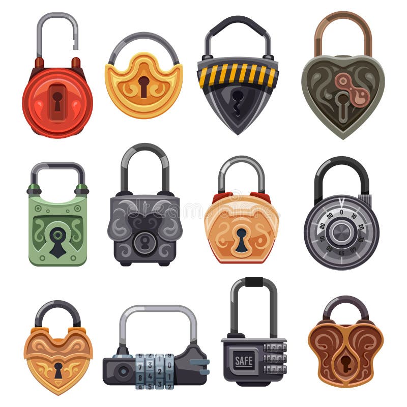 Vintage Padlocks Stock Illustrations – 152 Vintage Padlocks Stock ...
