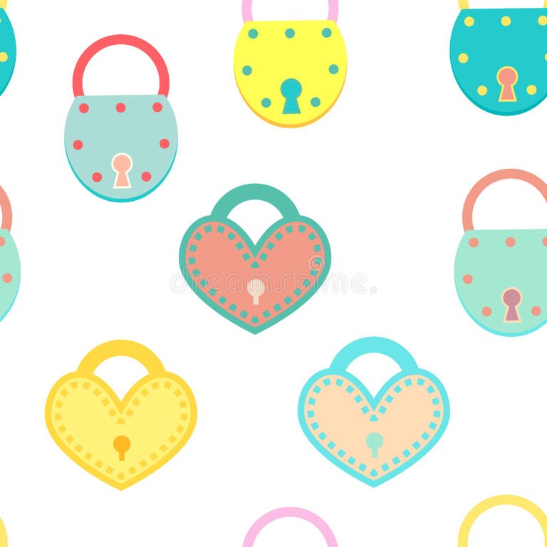 Locks pattern seamless stock vector. Illustration of retro - 62298814