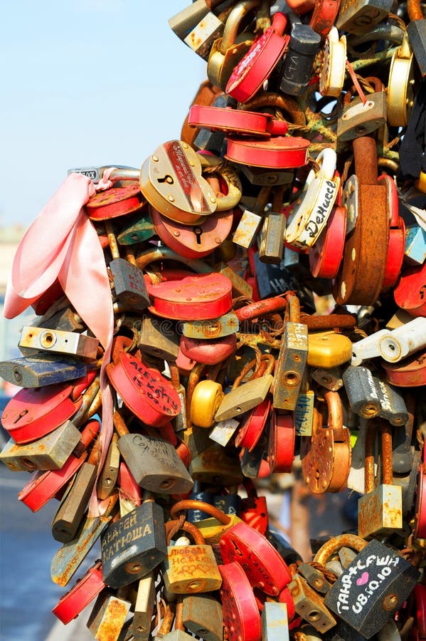 Locks on a tree. stock photo. Image of protection, rusty - 27205660