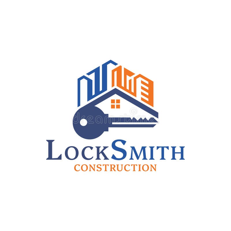 Locksmith Construction Logo Vector Stock Vector - Illustration of real ...