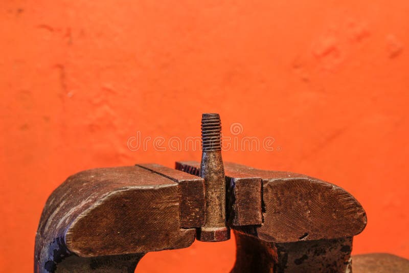 Table Vice, clamp the bolt stock image. Image of shop - 157849727
