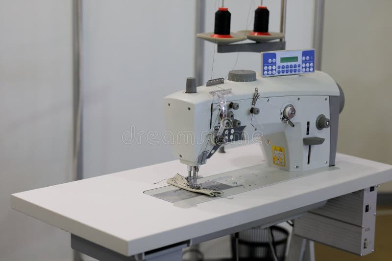 Lockstitch Flatbed Industrial Sewing Machine Stock Image - Image of ...