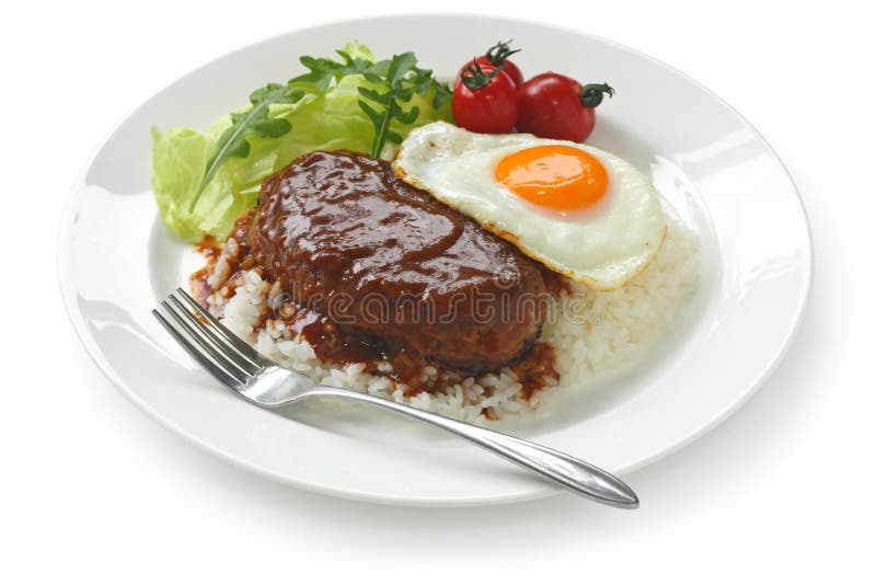Loco Moco , Hawaiian Rice Bowl Dish Stock Photo - Image of dinning ...