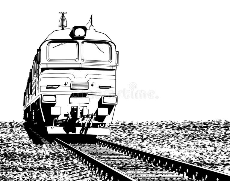 Diesel Locomotive Outline Stock Illustrations – 351 Diesel Locomotive ...