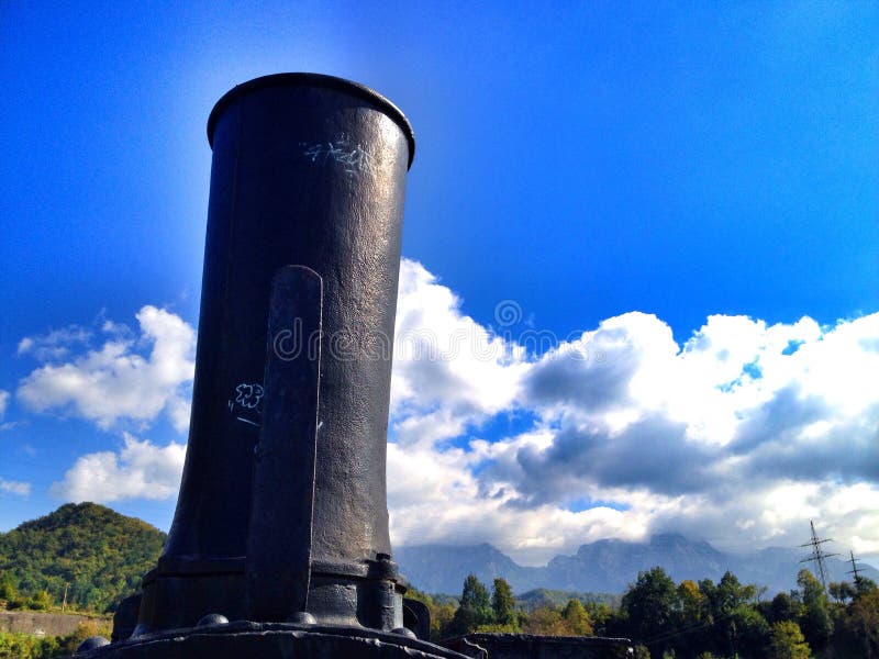 Locomotive chimney stock photo. Image of chrome, train - 45171214