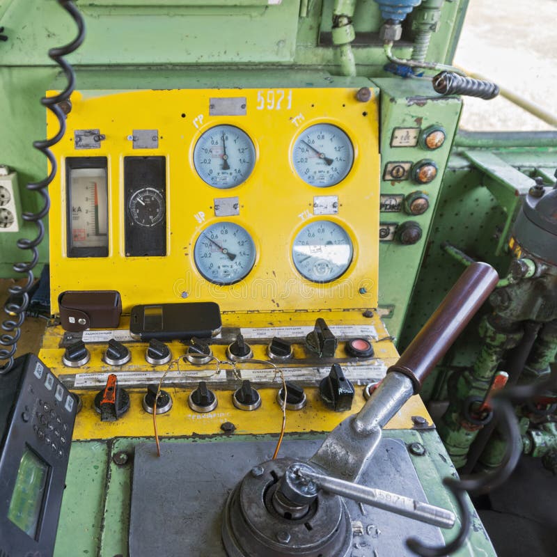 Locomotive dashboard stock image. Image of switches, dashboard - 94376121