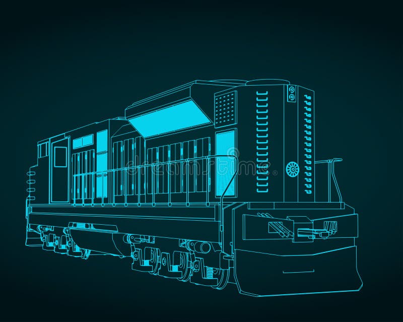 Locomotive Blueprints Stock Illustrations – 108 Locomotive Blueprints ...