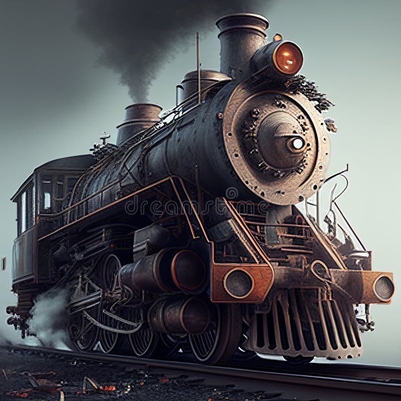 Locomotive, Engine Illustration. AI Generated Stock Illustration ...
