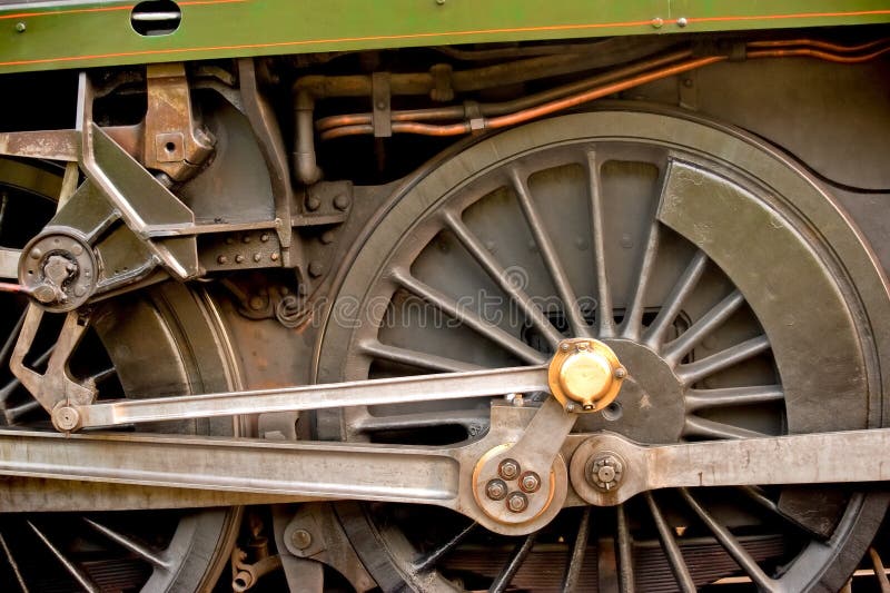 Old Steam Engine Locomotive is Preparing To Start Movement Stock Photo ...