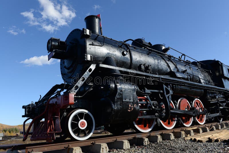 Locomotive of old age stock image. Image of cloudy, china - 85129479