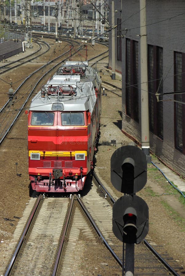 Locomotive Russian Railways Model Chs-4 Stock Image - Image of depot ...