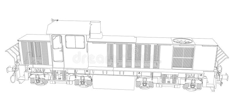 Wireframe Locomotive Stock Illustrations – 404 Wireframe Locomotive ...