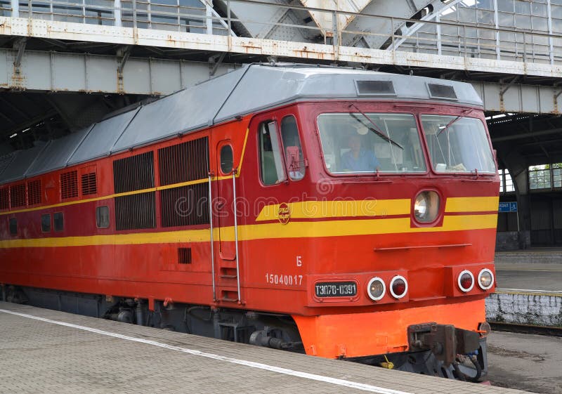 The Locomotive of the TEP70-0391 Series Costs at the Desert Plat ...