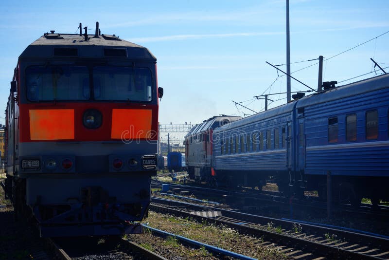 Locomotive train on rails stock photo. Image of steel - 71130584