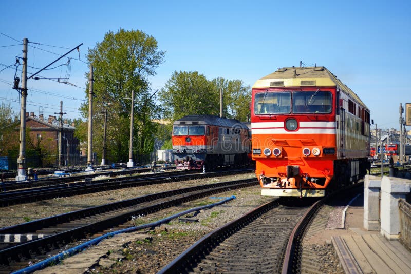 Locomotive train on rails stock image. Image of outdoor - 71133369