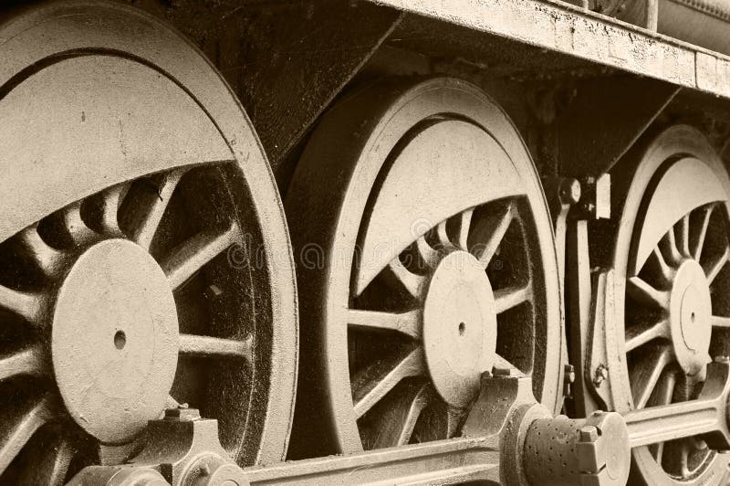 Locomotive wheels stock photo. Image of sepia, fashioned - 7559214