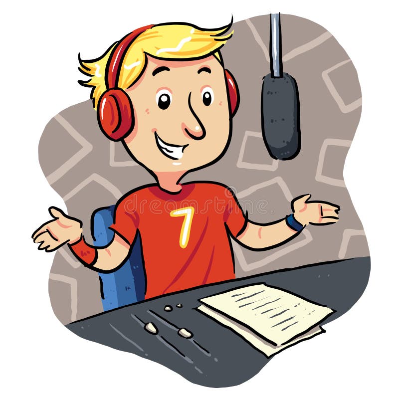 Locutor ilustración del vector. Ilustración de siete - 31616882