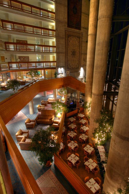 Lodge atrium overlook stock image. Image of corridor, restaurant - 1516631