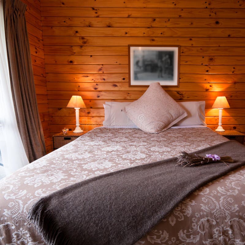 Interior Detail of Wooden Lodge Dining Room Stock Image - Image of ...