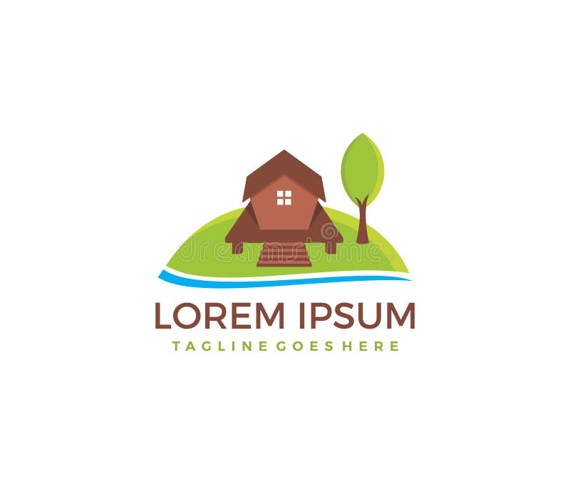 Lodge at the Green Valley Logo Design [vector] Stock Vector ...