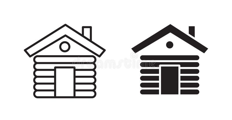 Lodge Thin Line Vector Icon Set Stock Illustration - Illustration of ...