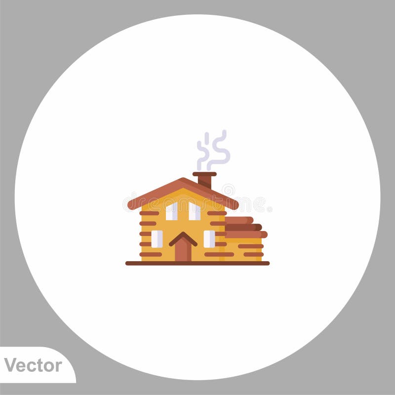 Lodge Vector Icon Sign Symbol Stock Vector - Illustration of pictogram ...