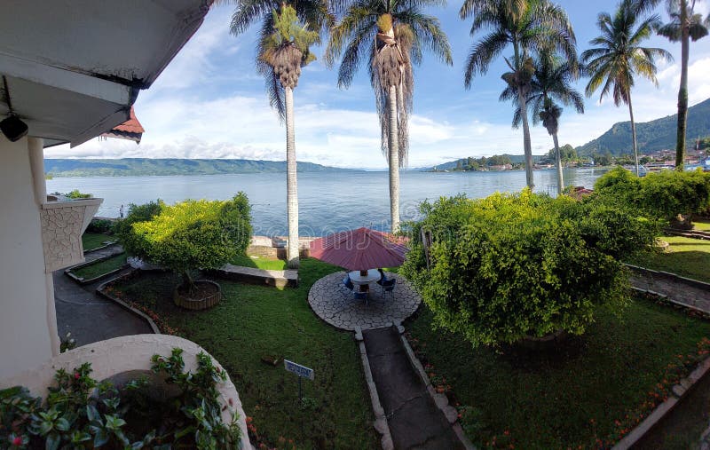 Lodging by the lake stock photo. Image of middle, tree - 261794328