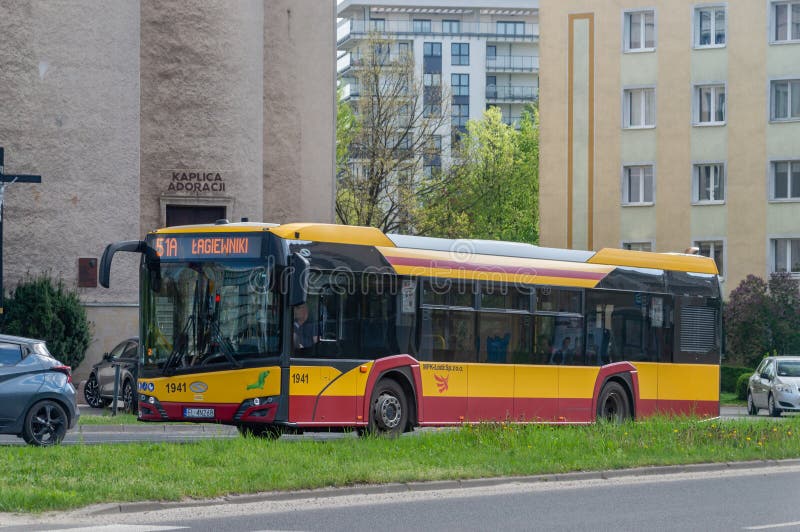 Lodz city bus editorial stock image. Image of road, transport - 317584179
